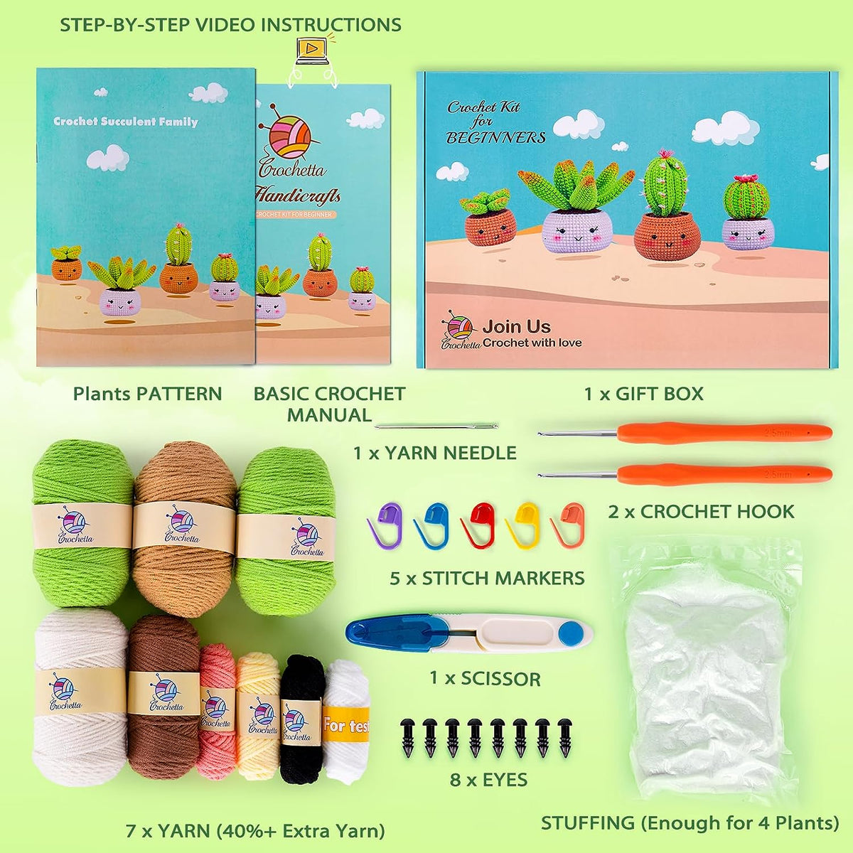 Cacti Craft Crochet Kit – Puralty